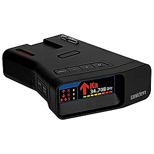 Uniden R7 Extreme Long Range Laser/Radar Detector, Built-in GPS w/Real-Time Alerts, Dual-Antennas Front & Rear w/Directional Arrows, Voice Alerts, Red Light and Speed Camera Alerts - Matte Black