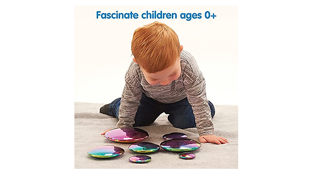 TickiT Sensory Reflective Buttons - Color Burst - Set of 7 - Ages 0m ...