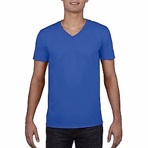 Gildan G64V Softstyle V Neck T Shirt Royal Blue