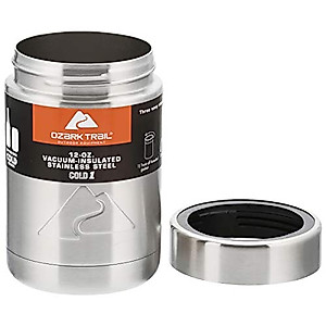 Ozark Trail 12 Ounce Double Wall Can Cooler Cup, Silver Top - 2 Pack