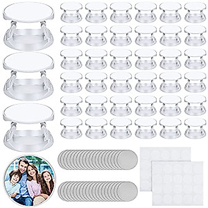 40 Pieces Blank Sublimation Phone Grip Holders Include 40 Collapsible Brackets and Sublimation Aluminum Sheets and Double-Sided Stickers DIY Expanding Finger Stand for Smartphones and Tablets (White)