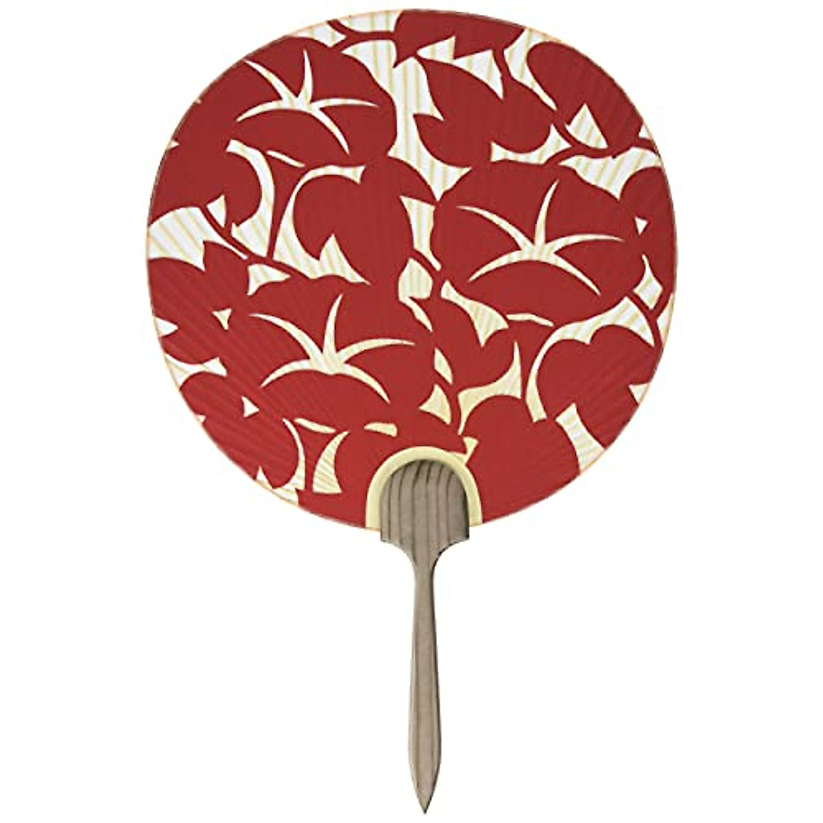 Made in Japan 2102 Chiyo Woman Fan (Red) Single-Sided Watermark