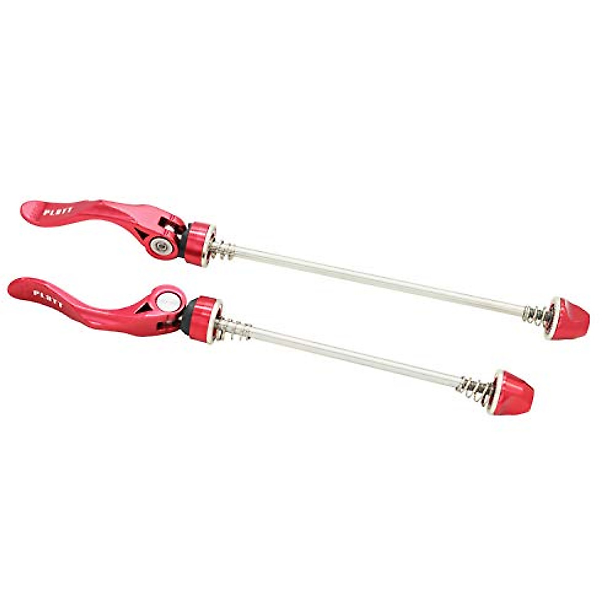 PLATT Bike Quick Release Skewers MTB Wheel Hub Skewers Front and Rear Axle Fit for Road Bike,Mountain Bike, BMX (Red,1Pair)