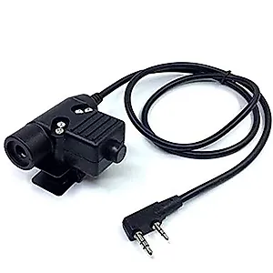 U94 PTT System Military Adapter 2 Pin 7.0mm Plug Push to Talk for Kenwood/Baofeng Radio