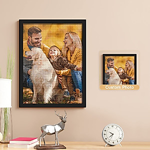 Custom Diamond Art Painting Kits for Adults – Personalized Photo Diamond Art, Customized Private Picture Arts Craft Decor for Family, Mom, Dad, Kids, Dog, Friends, Loves (Round Drill, 11.8×15.7 Inch)