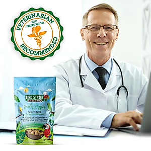 Bird Street Bistro Parrot Food - Parakeet Food - Cockatiel Food - Bird Food - Cooks in 3-15 min with Natural & Organic Grains - Legumes - Non-GMO Fruits, Vegetables, & Health Orientated Spices