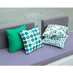 YJHAOTOU Throw Pillow Covers 18x18 Set of 4, Outdoor Waterproof Pillow Covers Green Double Sided Print Throw Pillow Covers for Patio Funiture Garden Sofa Bedroom Decorative Pillow Covers