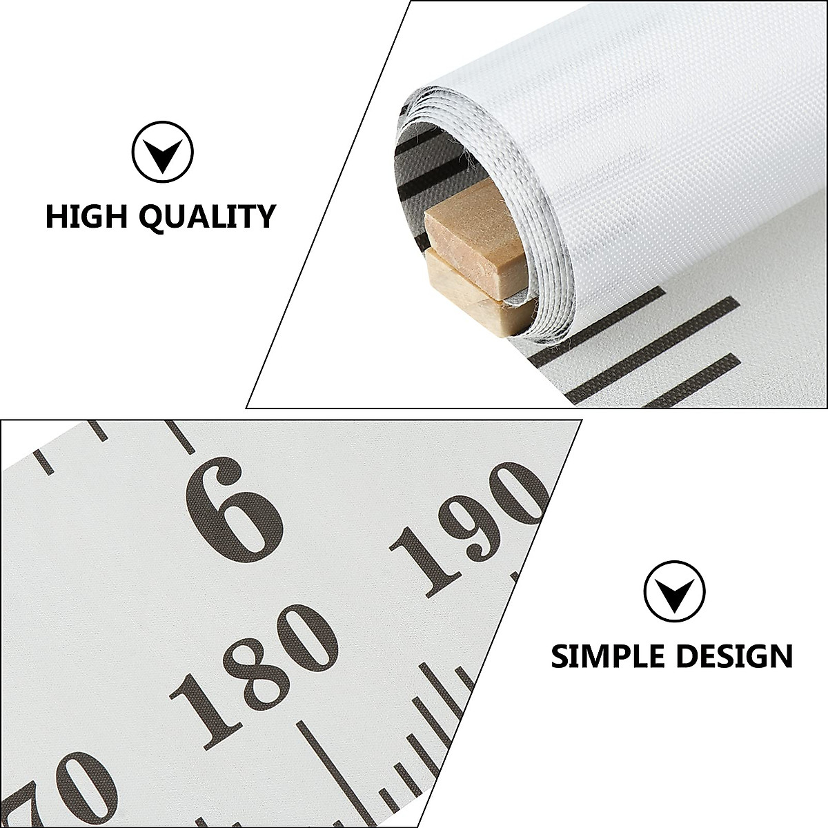 Height Growth Chart, 1pc Wall Hanging Ruler Kids Height Measuring Ruler Height Chart Pendant Wall Decor Height Measurement Ruler for Kids (Gray)