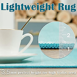 jinchan Area Rug 3x5 Blue Twilight Rug Modern Abstract Entryway Rug Accent Rug Indoor Ombre Print Mat Low Pile Soft Carpet Contemporary Floor Cover for Kitchen Bedroom Decor Non Slip