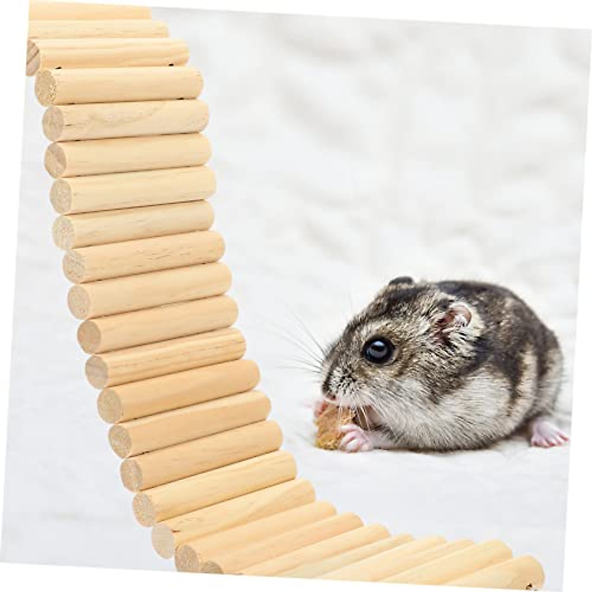 IFANLANDOR Ladder Fence Parrot Climbing Ladder Guinea Pig Hideout Rat Ladder Rat Bendy Bridge Gerbil Hamster Climbing Ladder Small Animals Wood Ladder Hamster Ladder Toy pet Chinchilla Wooden