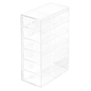 Richards Homewares Clearly Chic Slim Organizer, Large 6-Drawer, Clear