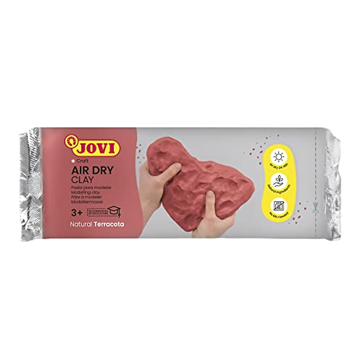Jovi Air Dry Modeling Clay, 2.2 lb. Terracotta, non-staining, perfect for Arts and Crafts Projects