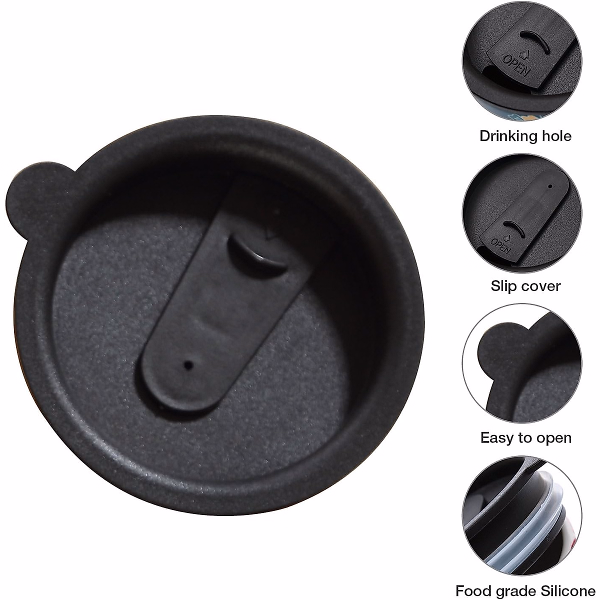 TZSSP Coffee Ceramic Mug Porcelain Latte Tea Cup Travel Mug With Lid 17oz,Song Bird