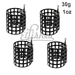 4pcs Fishing Carp Bait Steel Cage Feeder 30g - 1oz Basket Trap Lure Holder Fish Fishing Coarse Accessories Tackle