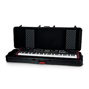 Gator Cases Molded Flight Case for Deep 88-Note Keyboards with TSA Approved Locking Latches and Recessed Wheels; (GTSA-KEY88D)