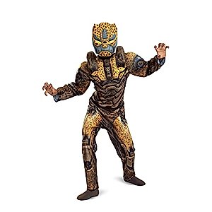 Disguise Cheetor Transformers Costume for Kids, Official Transformers Rise of the Beasts Muscle Padded Costume and Mask, Size (7-8)