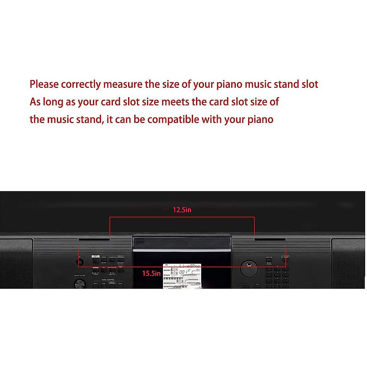PILIPALA Upgraded version Keyboard Music Score Stand Music Rest Music Rest Sheet Musical Instrument Parts Portable Durable Holder Suitable for most 61-key 25-key 49-key keyboards。