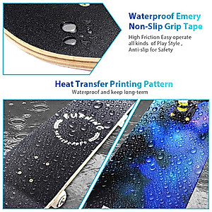 PHOEROS Skateboards -Standard Skateboards for Kids Boys Girls Youths Beginners Starter-Complete Skate Boards 31''x 8''Canadian Maple Pro Cruiser