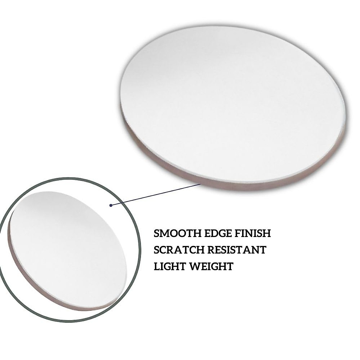 Frosted Acrylic Cake Circle, Blank Disc for D.I.Y - 6 Inch Diameter Acrylic Round Disc, Perfect for Cake Decorating Vinyl Craft Project - 6 Inch Multipurpose Plexiglass (3 Units)