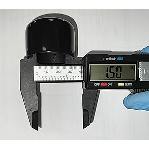 SBDs (Pack of 10) Genuine CAPLUGS USA Make 1-1/2" Round Flexible Vinyl Push-On Black End Caps | Bolt Wire Screw Thread Protector Safety Cover Plugs 1 1/2 x 1 inch Tall |