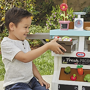 Little Tikes® 3-in-1 Garden to Table Market Pretend Garden Food Growing and Cooking Toy Role Play Kitchen Playset for Multiple Kids and Toddlers