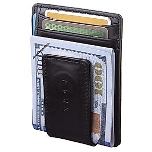Viosi Money Clip Leather Wallet For Men Slim Front Pocket Credit Card Holder with Powerful Rare Earth Magnets