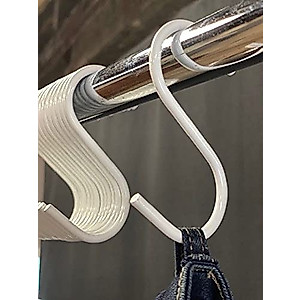 NAHANCO 4" Heavy Duty Steel S-Hook Hanger, White - 12/Carton