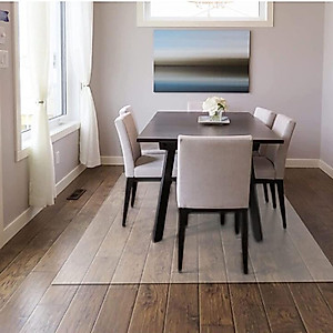 Clear PVC Desk Chair Mat 1.5mm with Non-Slip for Hard Floors Transparent PVC Mats Rectangle Floor Protector Mat, Area Rug Large Clear Vinyl Runner Rug for Hard Wood/Tile Floor,85-165cm wide for Office