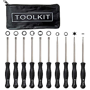 Carburetor Adjustment Tool Kit 10 Pcs Screwdrivers for Common 2 Cycle Small Engine STIHL Poulan Husqvarna MTD Ryobi Homelite Trimmer Weed Eater Chainsaw Carb Tune up Adjusting Tool
