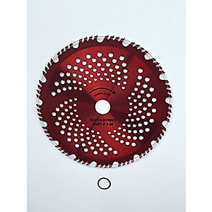 1 Blade 9"-68t -- Renegade "Razor" / Hybrid -- Combo Specialty -- RENEGADE BLADE® - Carbide Brush Cutter Weed Eater Blades, 230mm