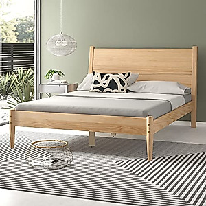 Camaflexi Mid-Century Panel Bed - Queen Size - Scandinavian Oak Finish