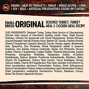 Wellness CORE Grain-Free High-Protein Small Breed Dry Dog Food, Natural Ingredients, Made in USA with Real Meat (Adult, Turkey, 4-Pound Bag)