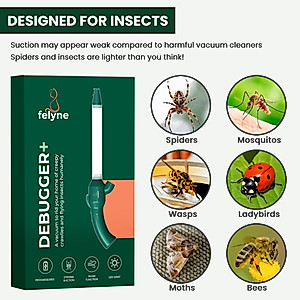 New Rechargeable Spider Catcher Vacuum Strong Suction Blows Insects Back Out Long Handle Humane Insect Bug Spiders Moth Wasp Trap Home Indoors Traps