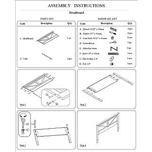 Glenwillow Home Farmhouse Style Wood Panel Headboard in Black - Full Size