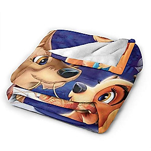 La-Dy and The Tra-Mp Warm Comfortable and Soft Sherpa Flannel Throw Blanket, Suitable for All Seasons Various Sizes Suitable for Men Women and Children