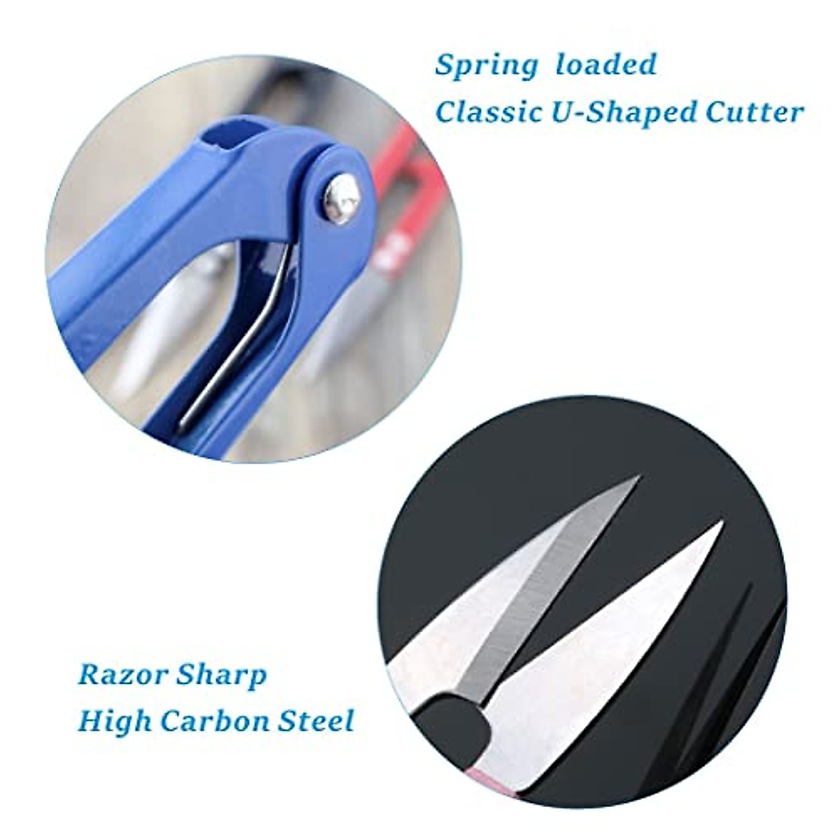 JINJIAN Thread Snips Sewing Scissors 4.9'', 6PCS Small Trimming Clippers U Shape Yarn Cutter for Embroidery Cross Stitch Sewing Craft Supplies(COLOR RANDOM)