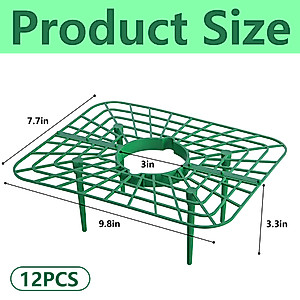 Iceyyyy 12 Packs Square Strawberry Supports-Strawberry Growing Racks- Plant Support Strawberry Stand Holder Growing Frame Keep Berries Clean (Square 12PCS)