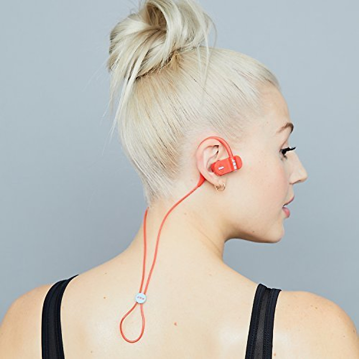 JAM Live Fast Workout Earphones 30 ft. Bluetooth Range, IP67 Sweat Resistant Earbuds 3 Sizes Included, 12 Hour Battery Life, Hands-Free Calling Cream Soda HX-EP404CS