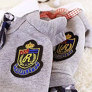 KINDD Pet Clothing Clothes for Dogs Campus Style Lovers Outfit Small Dog Puppy Plaid Dog Dress Hoodie Sweatshirts Pet Clothes, Grey for gril, XL