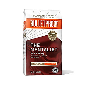 Bulletproof The Mentalist Medium-Dark Roast Ground Coffee, 12 Ounces, 100% Arabica Coffee Sourced from Guatemala, Colombia & El Salvador
