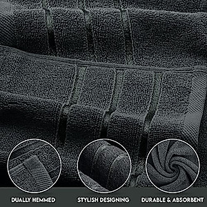 Utopia Towels - 6 Pack Viscose Hand Towels Set, (16 x 28 inches) 100% Ring Spun Cotton, Ultra Soft and Highly Absorbent 600GSM Towels for Bathroom, Gym, Shower, Hotel, and Spa (Grey)