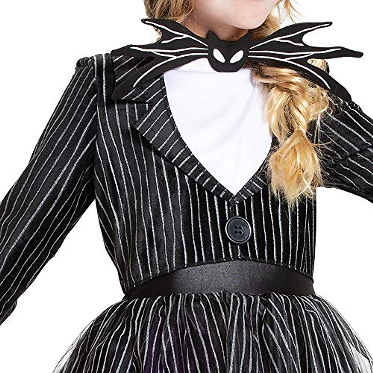 Disguise Jack Skellington Costume for Girls, Official Disney Nightmare Before Christmas Costume, Kids and Tween Size Dress Up Tutu, Extra Large (14-16)