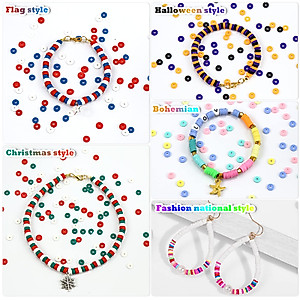 Zoyomax Friendship Bracelet Kit,4880 Pcs Clay Beads for Bracelet Making,6mm 20 Colors Flat Round Polymery Heishi Beads, Letter Beads and Elastic Strings for DIY Bracelets Necklace Jewelry Making