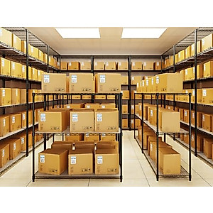 3 Tier NSF Metal Shelf Wire Shelving Unit - Black Set of 2, 1050lbs Capacity Heavy Duty Adjustable Storage Rack with Shelf Liners, Extensible to 6 Tier 2100lbs Shelving Designs, 48" H x 48" L x 18" D