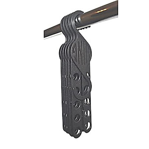 Wing Smart Hanger | Flat Foldable Heavy Duty Plastic Clothes Hanger | Space Saving Organizer for Closet | Dual Hooks Notched Shoulders | Multiple Hanging Items | 5 Pack Made in Korea