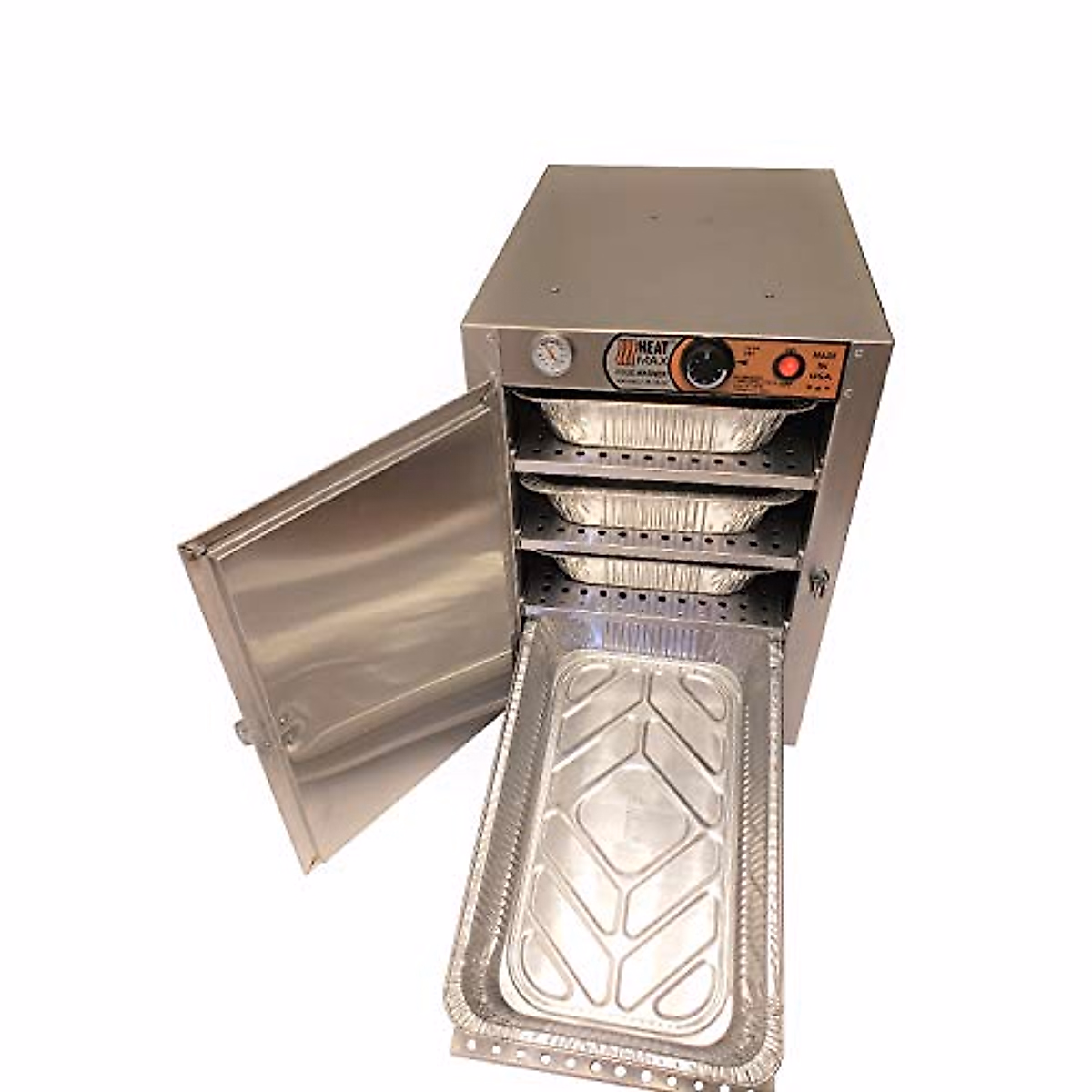 HeatMax 162224 Party Catering Full Size 3.25" Tall Pans Hot Box Food Warmer, NSF/UL Certified Great for Schools and Churches - Made in USA with Service and Support