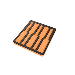 Polar Whale Tool Drawer Organizer Screwdriver Holder Insert Orange Black Durable Foam Tray Holds 5 Drivers Up To 10 Inches Fits Craftsman Husky Kobalt Milwaukee Many Others