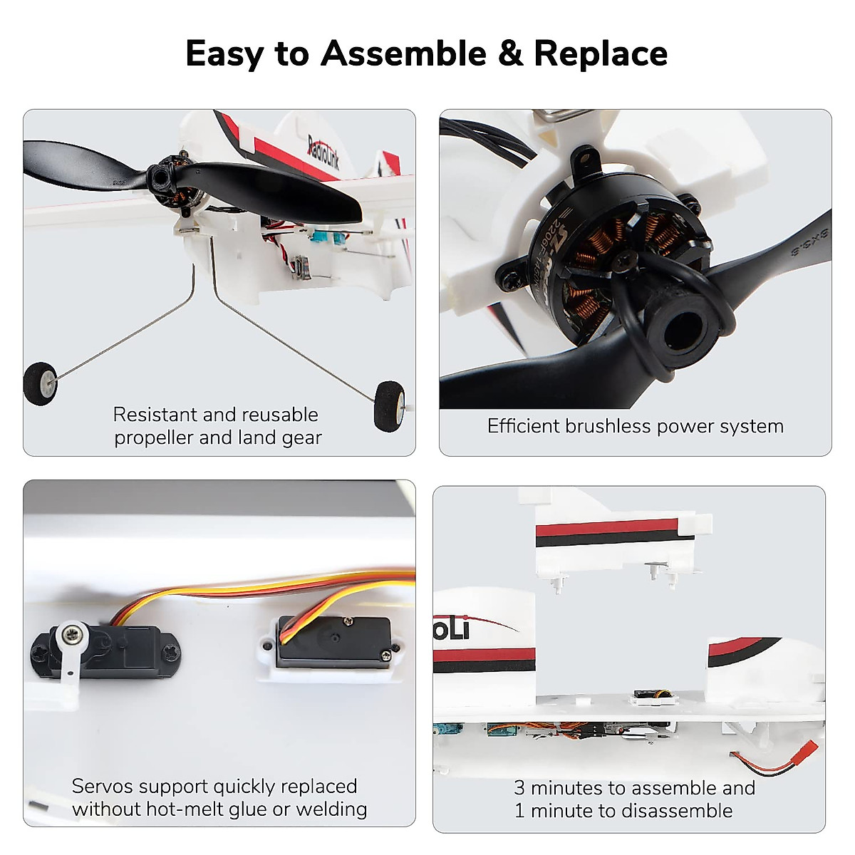 ATA HOBBY Radiolink A560 6 Flight Modes RC Airplane, Easy to Fly RFT RC Airplanes with 2.4Ghz Remote Control, Byme-A Gyro FC, Brushless Motor for Kids, Boys, Girls, Adults, Beginner or Experienced