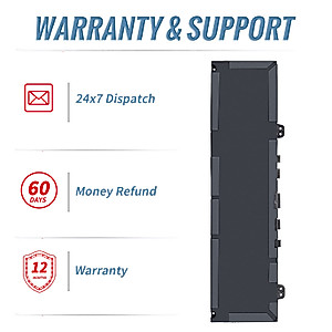 Perhanmm 38Wh F62G0 11.4V Battery for Dell Inspiron 13 7000 7373 7386 2-in-1 7370 7380 5370 P83G P87G P91G P83G001 P83G002 P87G001 P91G001 Vostro 5370 F62GO RPJC3 39DY5 039DY5 0RPJC3 3-Cell