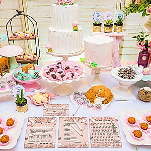 Fumete Birthday Party Games 100 Pcs Who Knows The Birthday Girl Game with 20 Pencils Girly Birthday Cards Set for Child Teen Adults Sweet Sleepover Party Supplies for Girls, 4 Activities (Balloon)